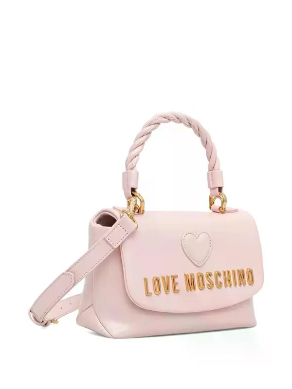 Moschino Heart-patch Twisted-handle Tote Bag