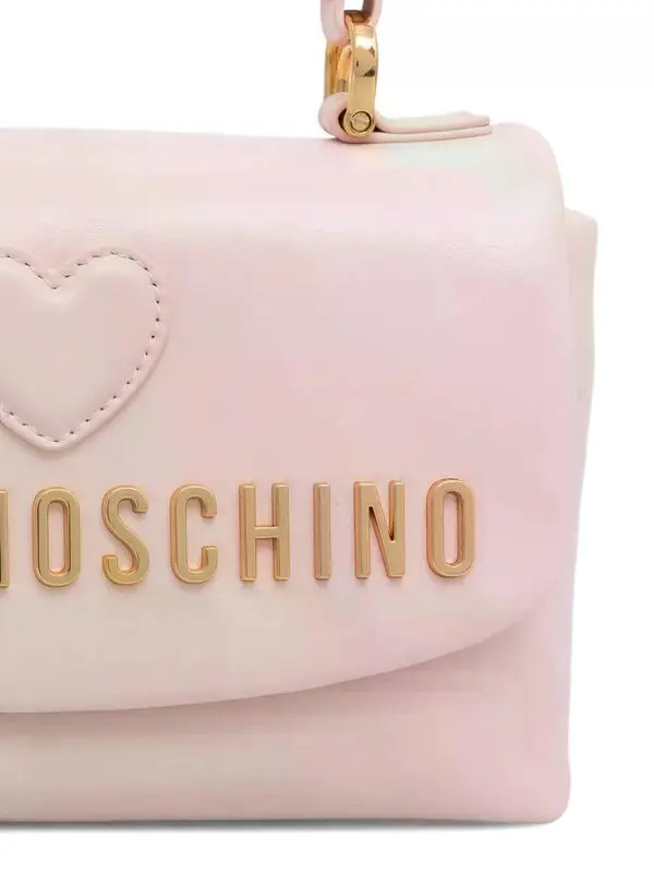 Moschino Heart-patch Twisted-handle Tote Bag