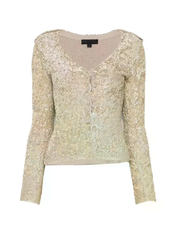Burberry Sequin-embellished Cardigan - Yellow