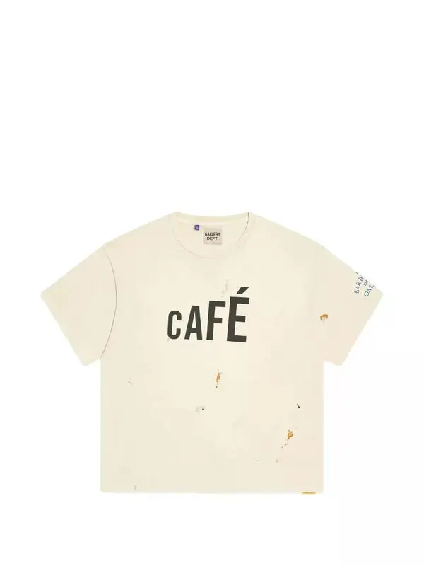 GALLERY DEPT. Cafe Bistro Logo-print T-shirt - Neutrals