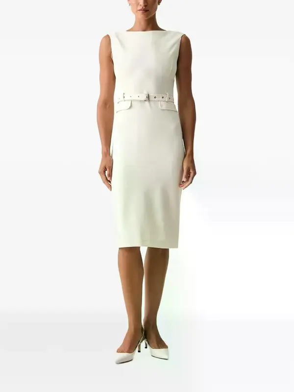 Pinko Belted Sleeveless Midi Dress