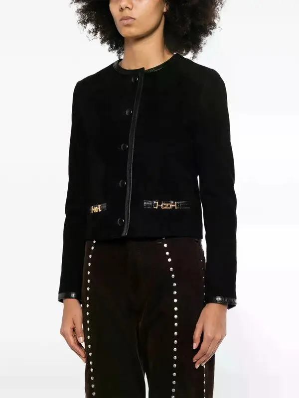 Celine Cropped Suede Jacket