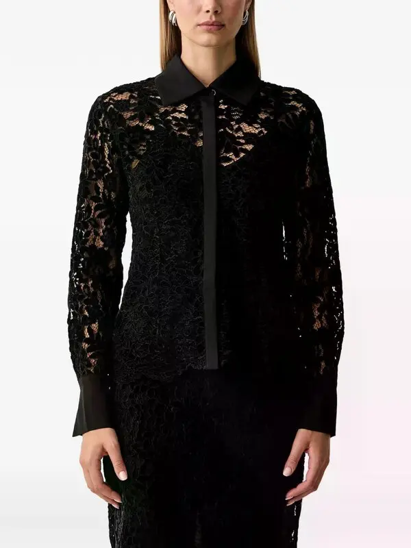 TWINSET Floral-lace Shirt - Black