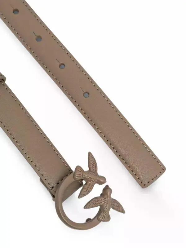 Pinko Love Birds Thin Colour-block Leather Belt