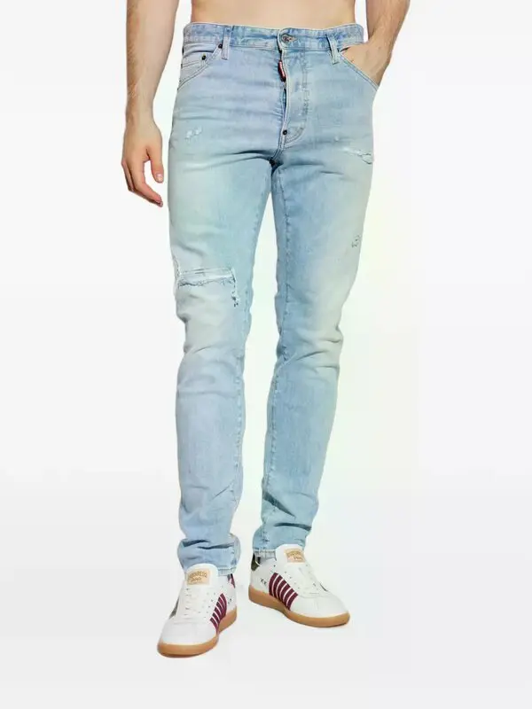 Dsquared2 Super Bleached Stretch Skater Jeans