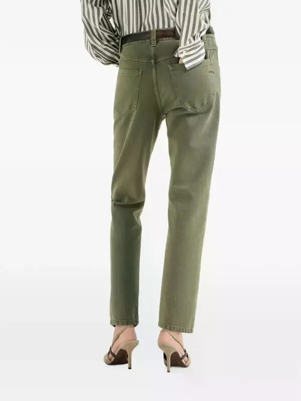 Brunello Cucinelli Dyed Denim Five-pocket Straight Trousers With Shiny Bartack