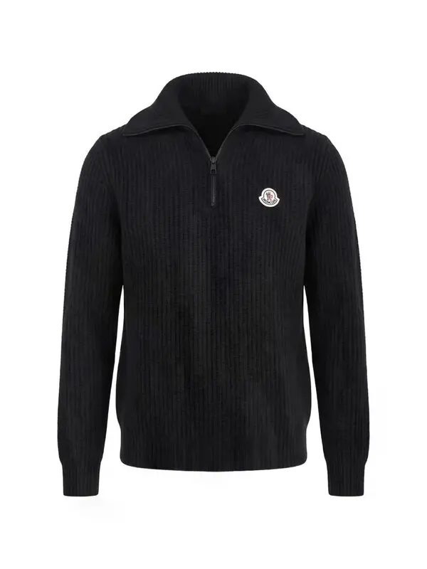 Moncler Half-zip Ribbed-knit Sweater