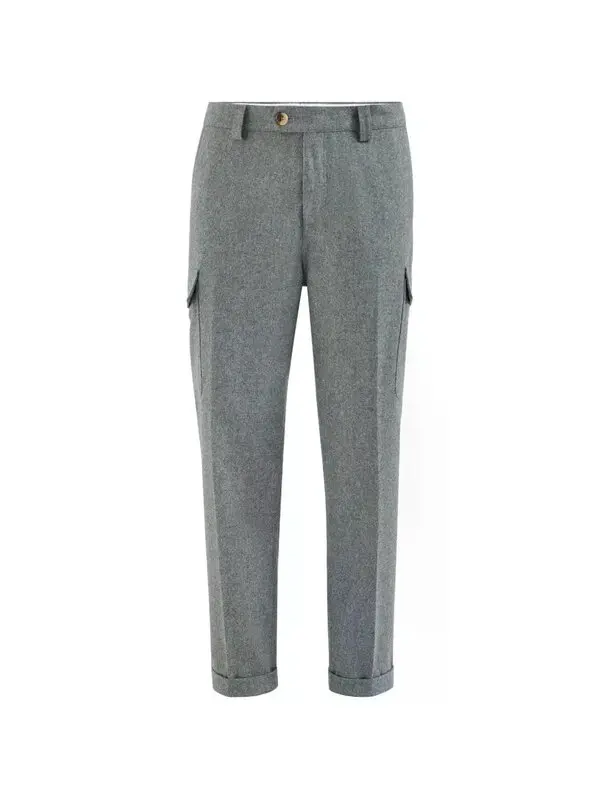 Brunello Cucinelli Flannel Cargo Pants - Grey