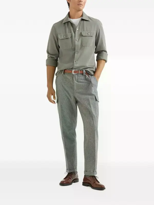 Brunello Cucinelli Flannel Cargo Pants