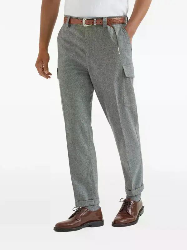 Brunello Cucinelli Flannel Cargo Pants