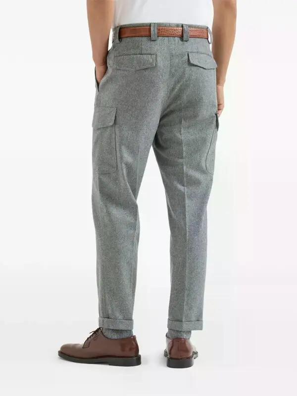 Brunello Cucinelli Flannel Cargo Pants