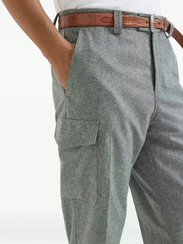 Brunello Cucinelli Flannel Cargo Pants