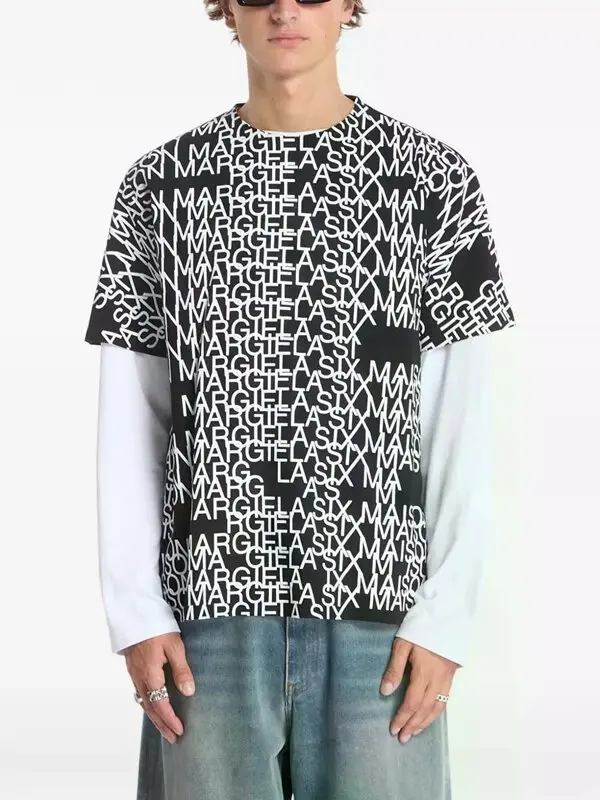 MAISON MARGIELA Logo-print Layered T-shirt