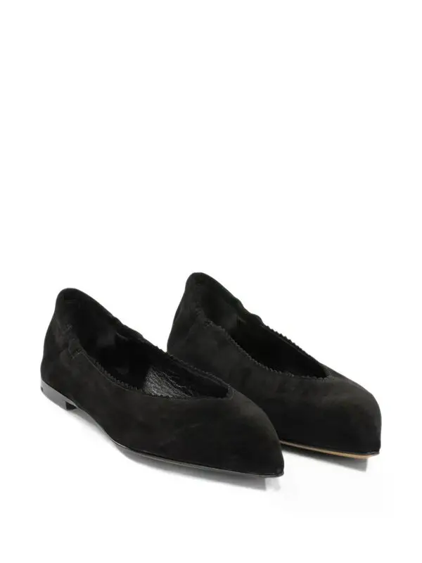POMME D´OR Suede Pointed-toe Ballet Flats