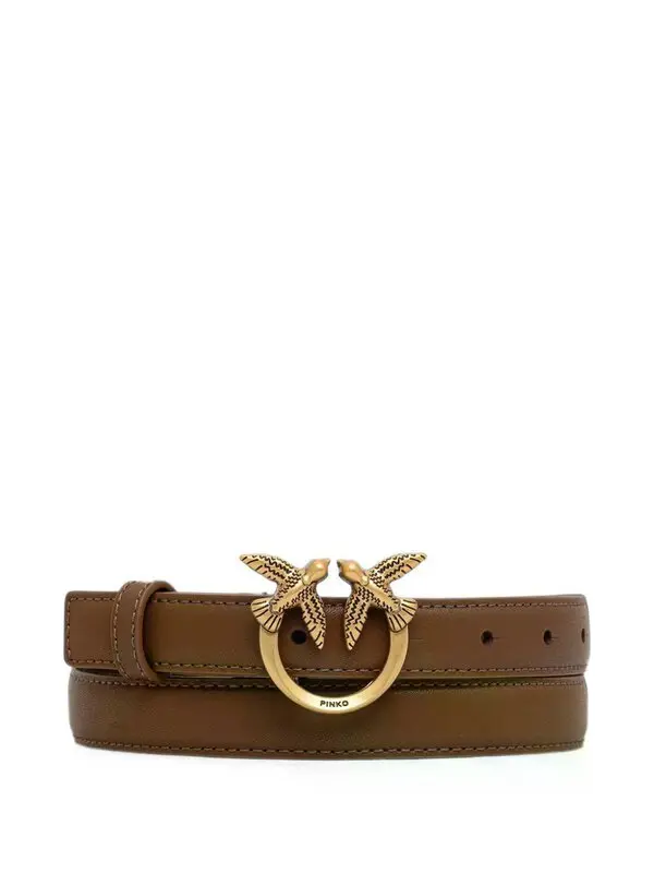 Pinko Love Birds Thin Leather Belt