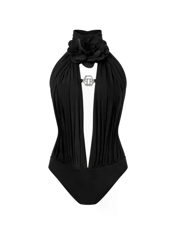 Philipp Plein Sleeveless Bodysuit Flower
