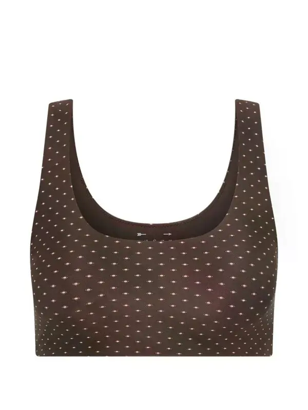 The Upside Poet Harley Sports Bra - Brown