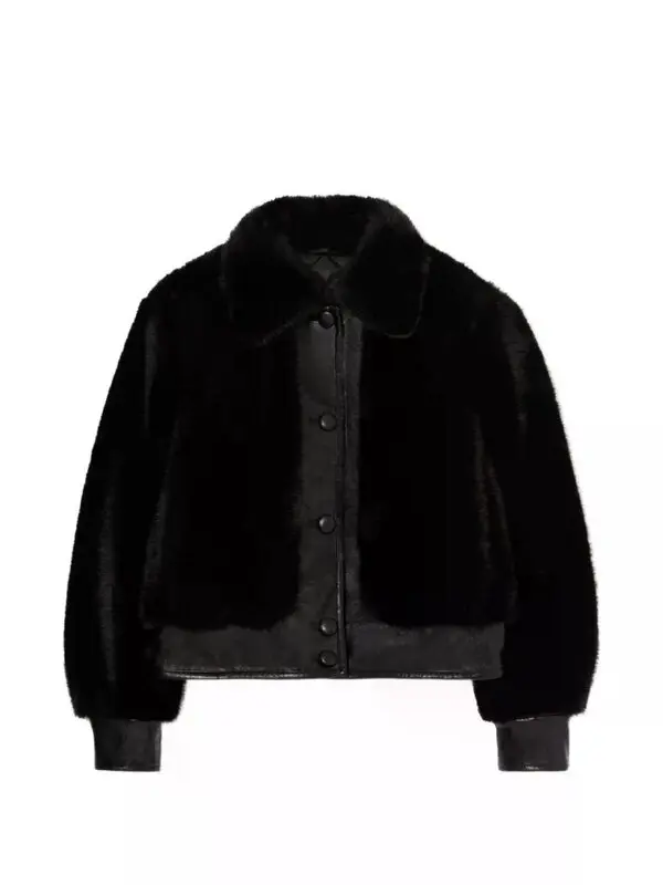 Claudie Pierlot Short Faux-fur Jacket - Black