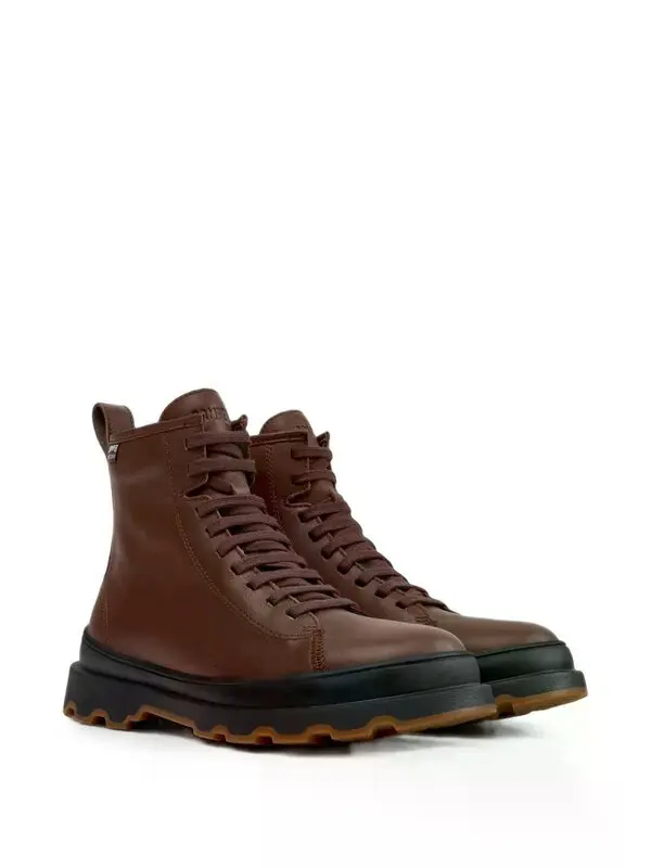 Camper Brutus+ Leather Ankle Boots - Brown