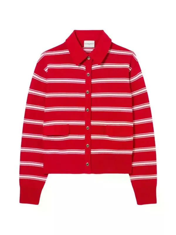Claudie Pierlot Striped Cardigan - Red