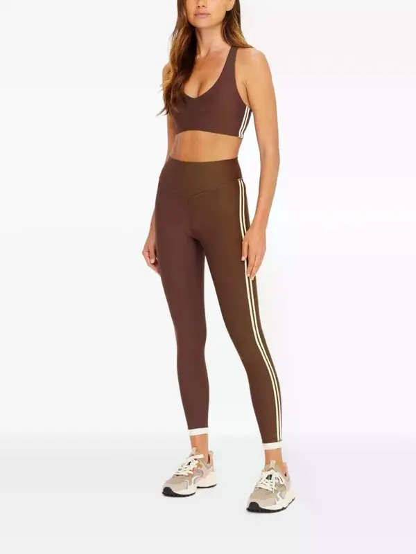 The Upside Daytona Side-stripe Leggings - Brown