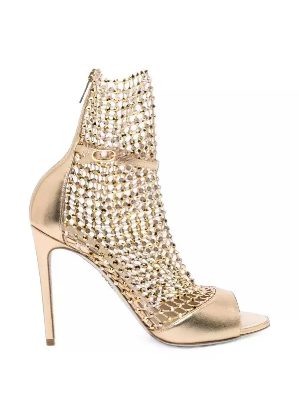 Rene Caovilla 105mm Galaxia Sandals - Gold