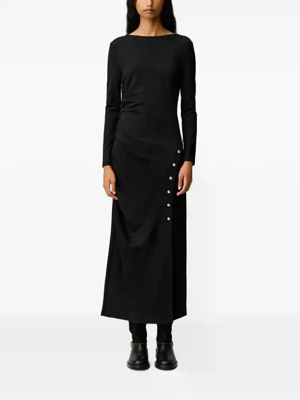 Claudie Pierlot Long Fitted Jersey Dress - Black