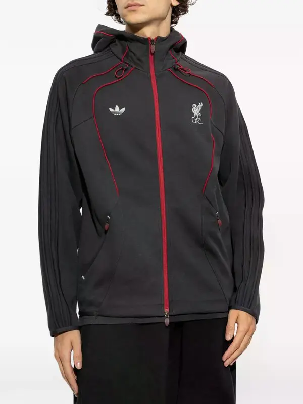 Adidas X Liverpool Fc Spacer Teamgeist 26 Zip-up Hoodie - Grey