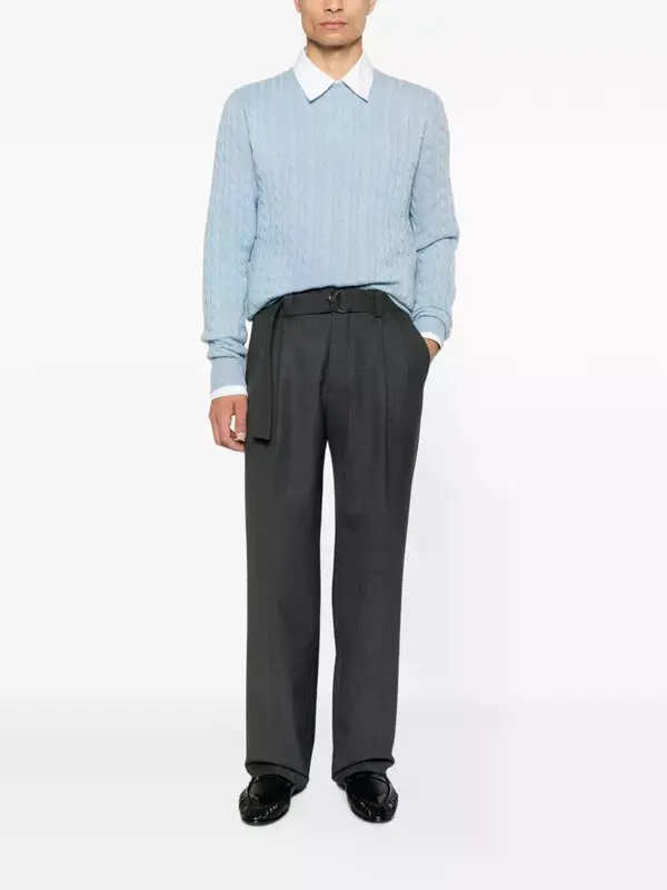 Malo Cable-knit Pullover - Blue