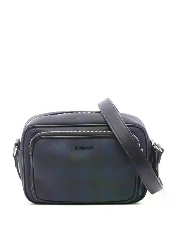Burberry Paddy Check Pattern Shoulder Bag - Blue