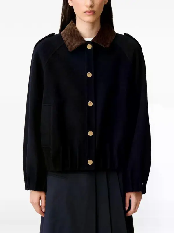 Claudie Pierlot Oversized Jacket With Gold Poppers