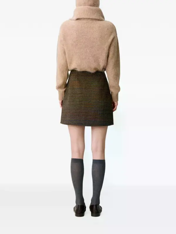 Claudie Pierlot Checked Wrap Skirt