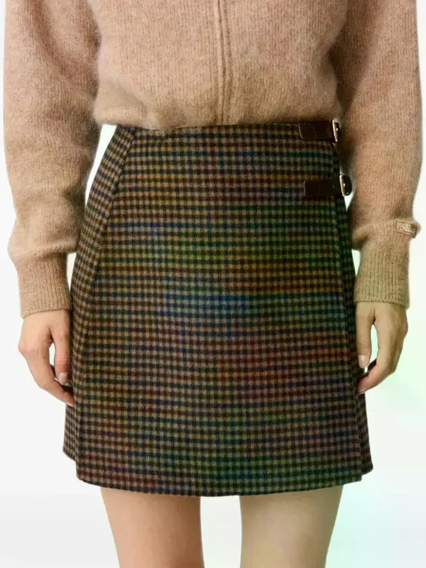 Claudie Pierlot Checked Wrap Skirt