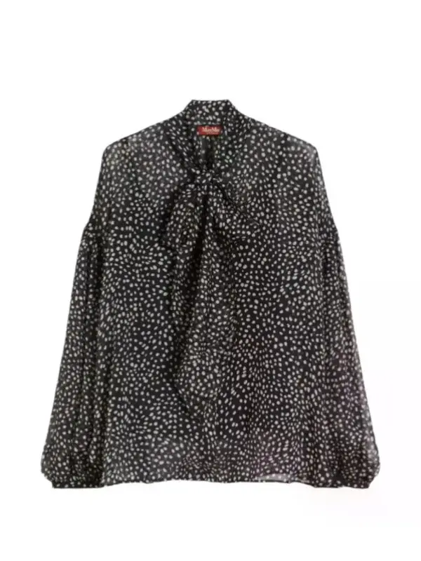 Max Mara Polka-dot Silk Blouse