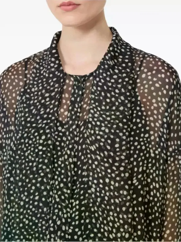 Max Mara Polka-dot Silk Blouse
