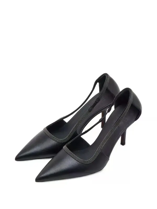 Brunello Cucinelli Monili-embellished Cutout Pumps