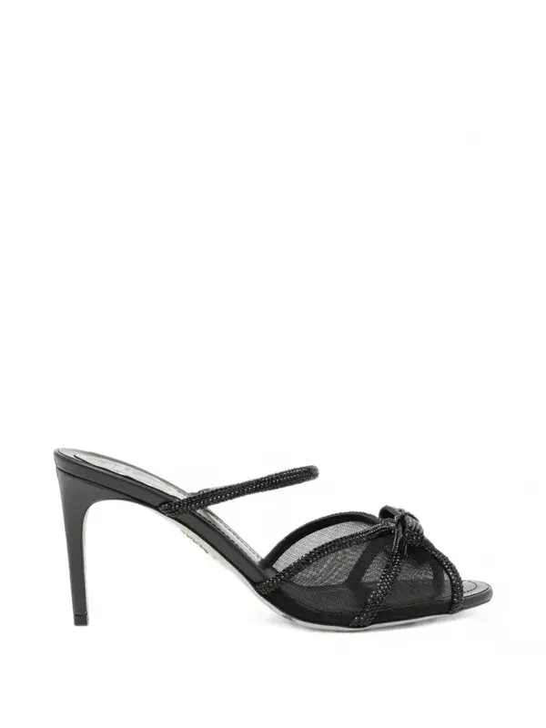 Rene Caovilla 80mm Lynette Sandals - Black