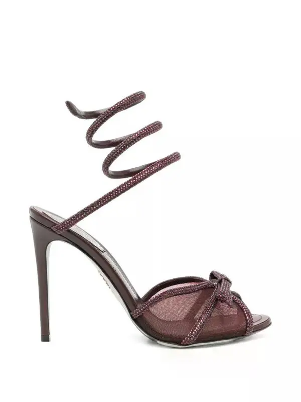 Rene Caovilla 105mm Lynette Sandals - Red