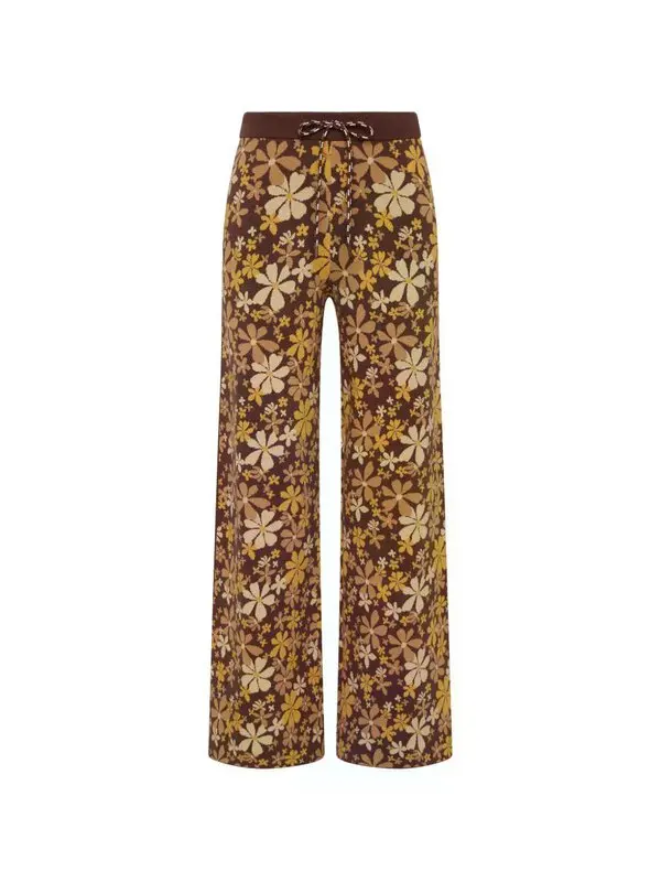 The Upside Copacabana Juniper Floral-print Knit Trousers