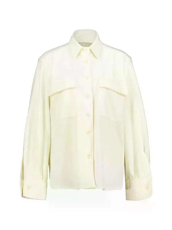 120% Lino Button-up Flap-pocket Shirt