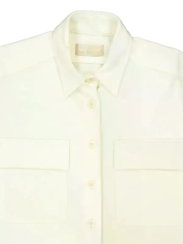 120% Lino Button-up Flap-pocket Shirt