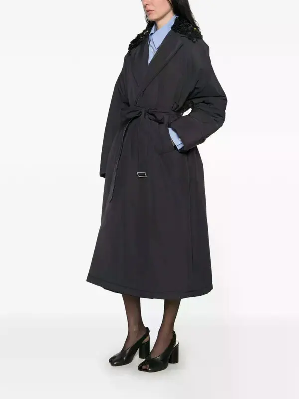 Plan C Sequin-embellished Belted Coat