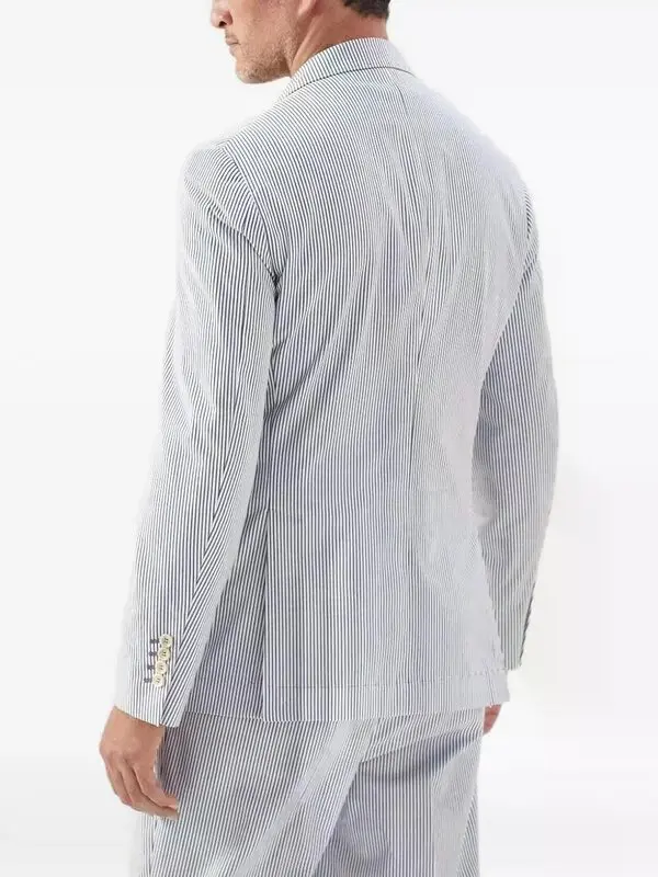Brunello Cucinelli Striped Cotton Blazer