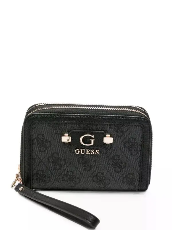 Guess Monogram-print Logo-plaque Purse
