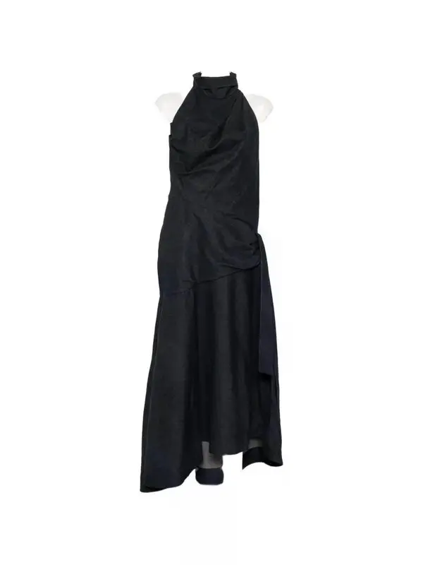 Zimmermann Halterneck Draped Dress - Blue