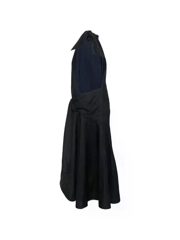 Zimmermann Halterneck Draped Dress - Blue