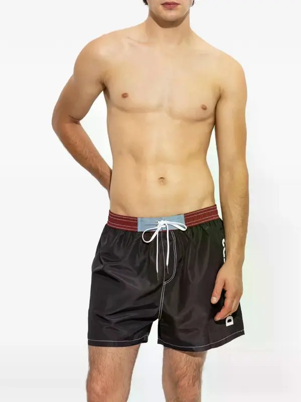 Dsquared2 Logo-print Drawstring Swim Shorts - Black