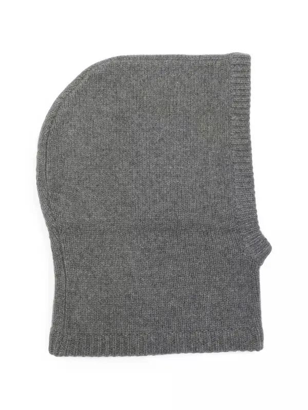 Soft Goat Ribbed-trim Balaclava