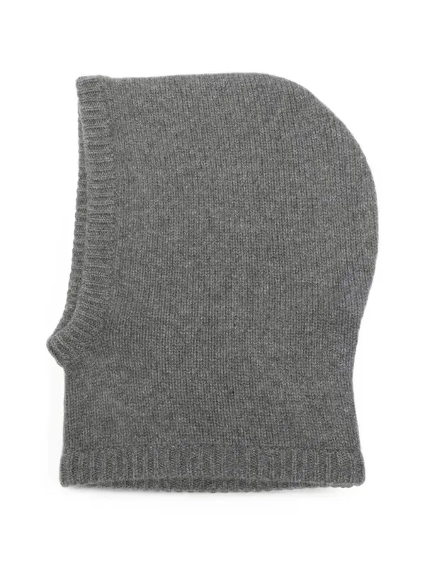 Soft Goat Ribbed-trim Balaclava