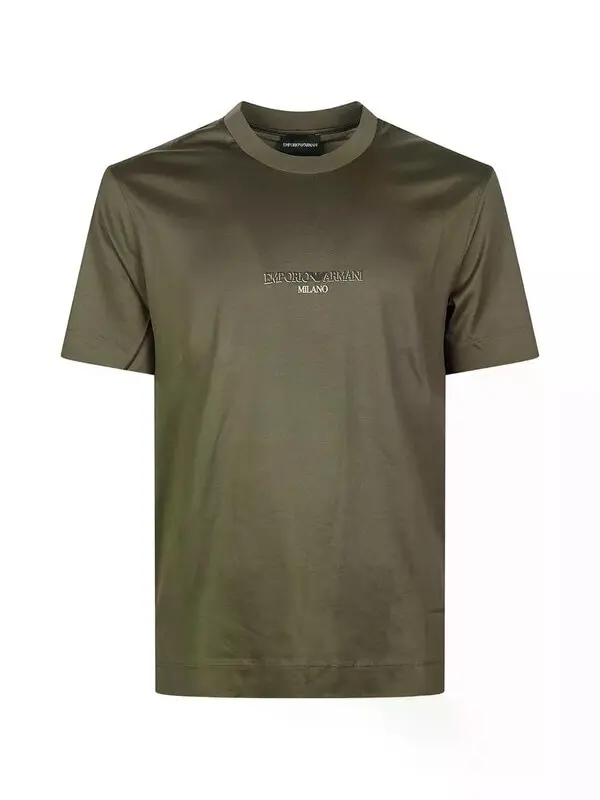 Emporio Armani Logo-print Crew-neck T-shirt - Green